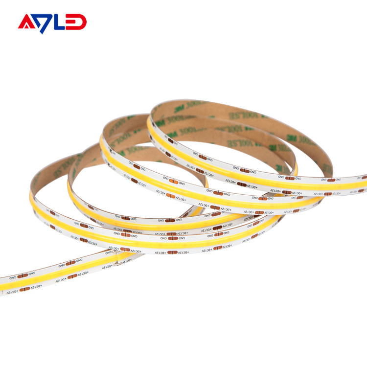 12V 24V Dotless COB LED Strip Light Flexible Chip On Board Dimmable 10mm