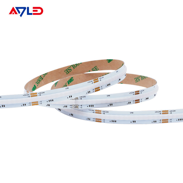 5M RGB LED Strip COB No Dots Color Changing Cuttable 10MM 24V ...