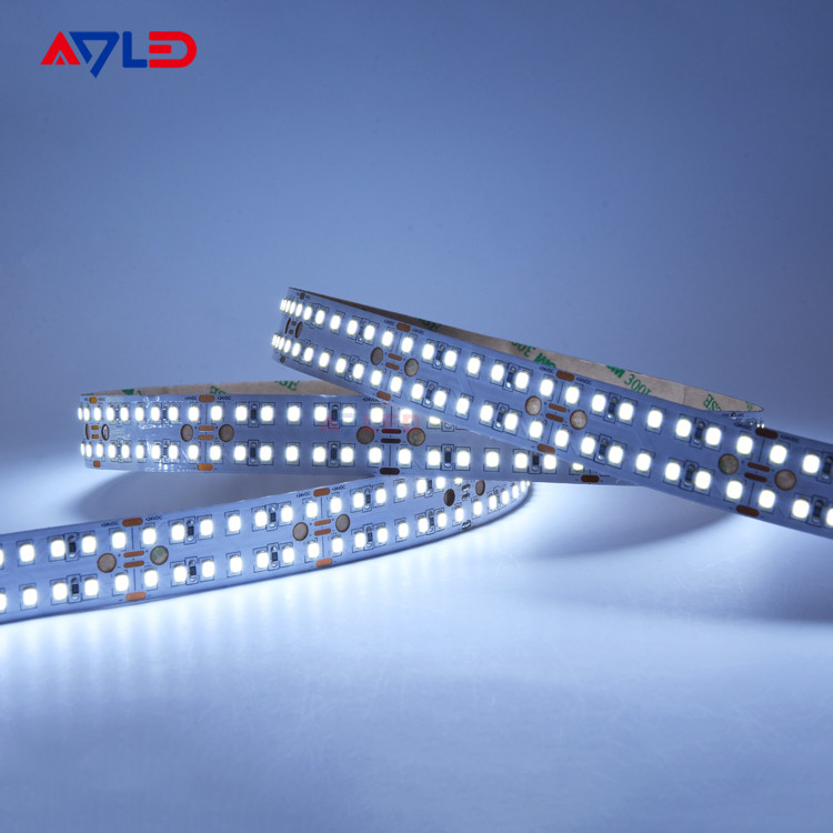 Cuttable Single Color LED Strip Light Tape Outdoor Double Row 24V Warm ...