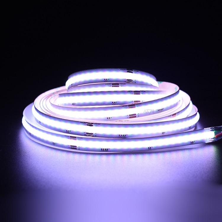 5 Meter Full Color High LED Density DC12V 630LEDs/M RGB COB LED Strip ...