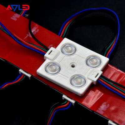 Color Changing LED RGB Light Modules IP67 Square Injection 4 LED 12V ...