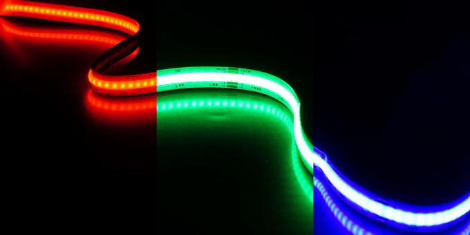 5M RGB LED Strip COB No Dots Color Changing Cuttable 10MM 24V ...
