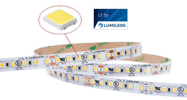High CRI LED Strip Lights Commercial Best Brand Lumileds UL Listed 12V 24V White