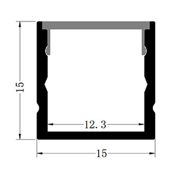 1515 Aluminium Profiles for LED Strip Lights LED Bare Channel Outdoor ...